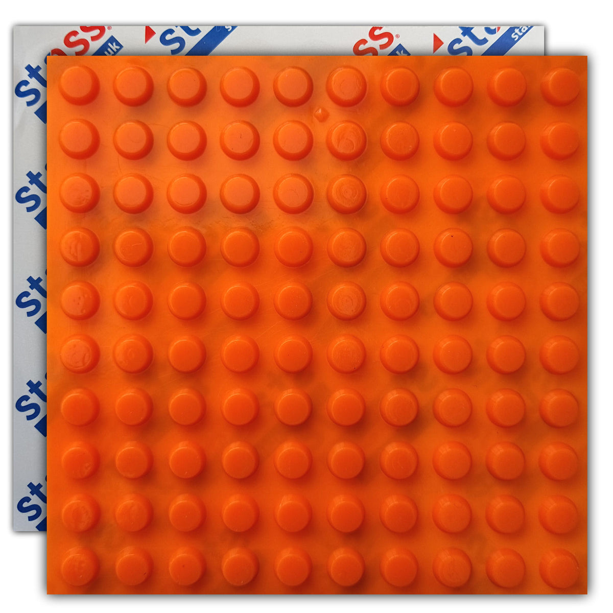 Orange Bump Dots for Visual Impairment, 8mm x 3mm — Sticky Assets